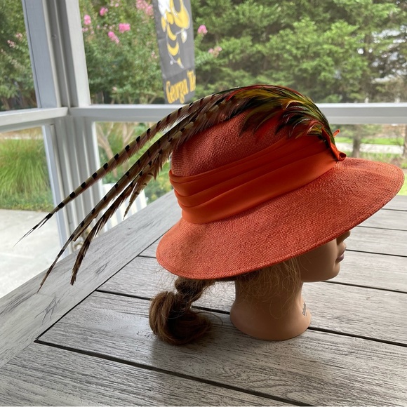 Mr Charles | Accessories | Vintage Mr Charles Orange Hat With Rare ...